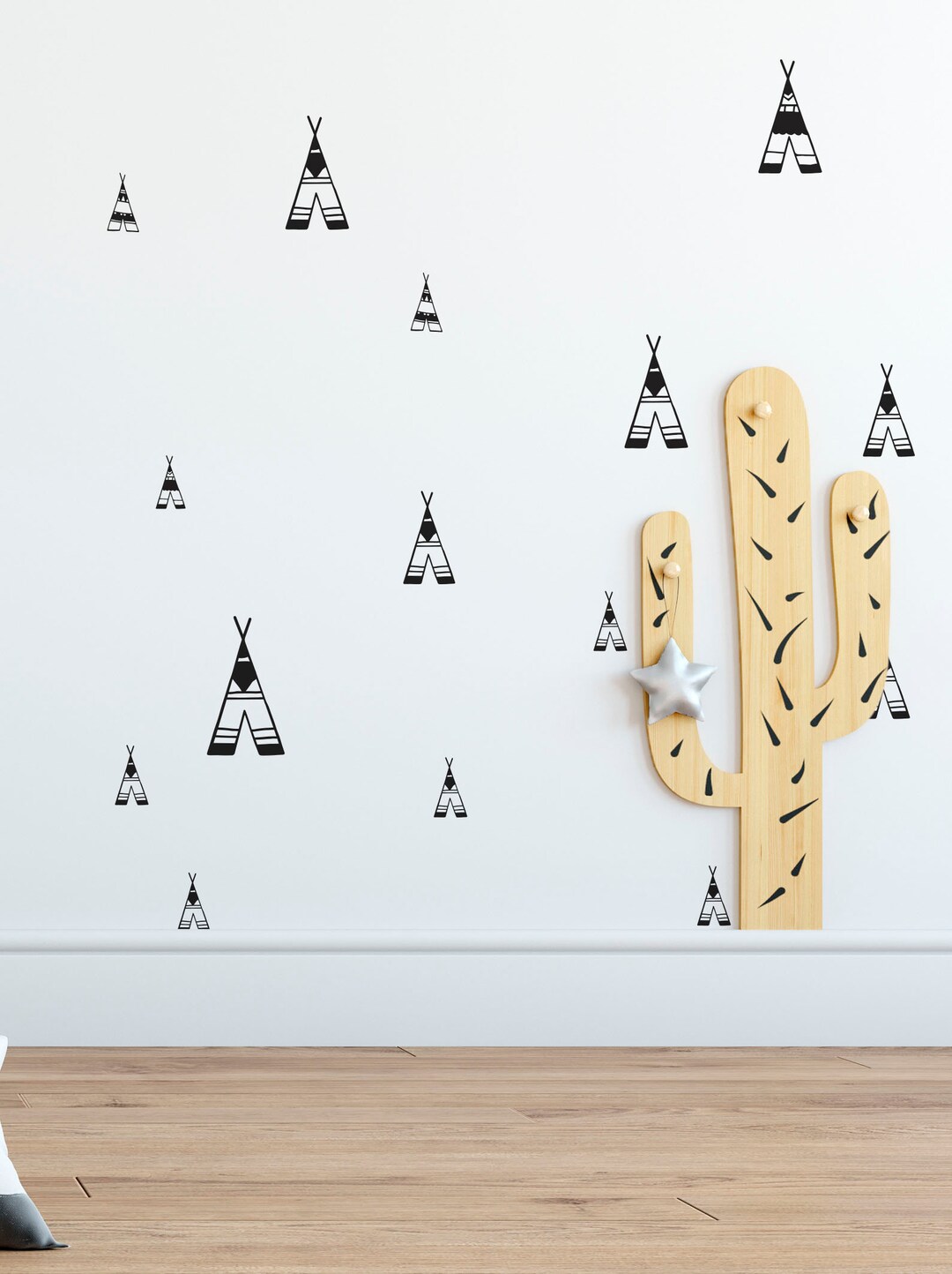 Teepee Tent Decal - Choose Your Color, Tipi Wall Decals, Stickers ...