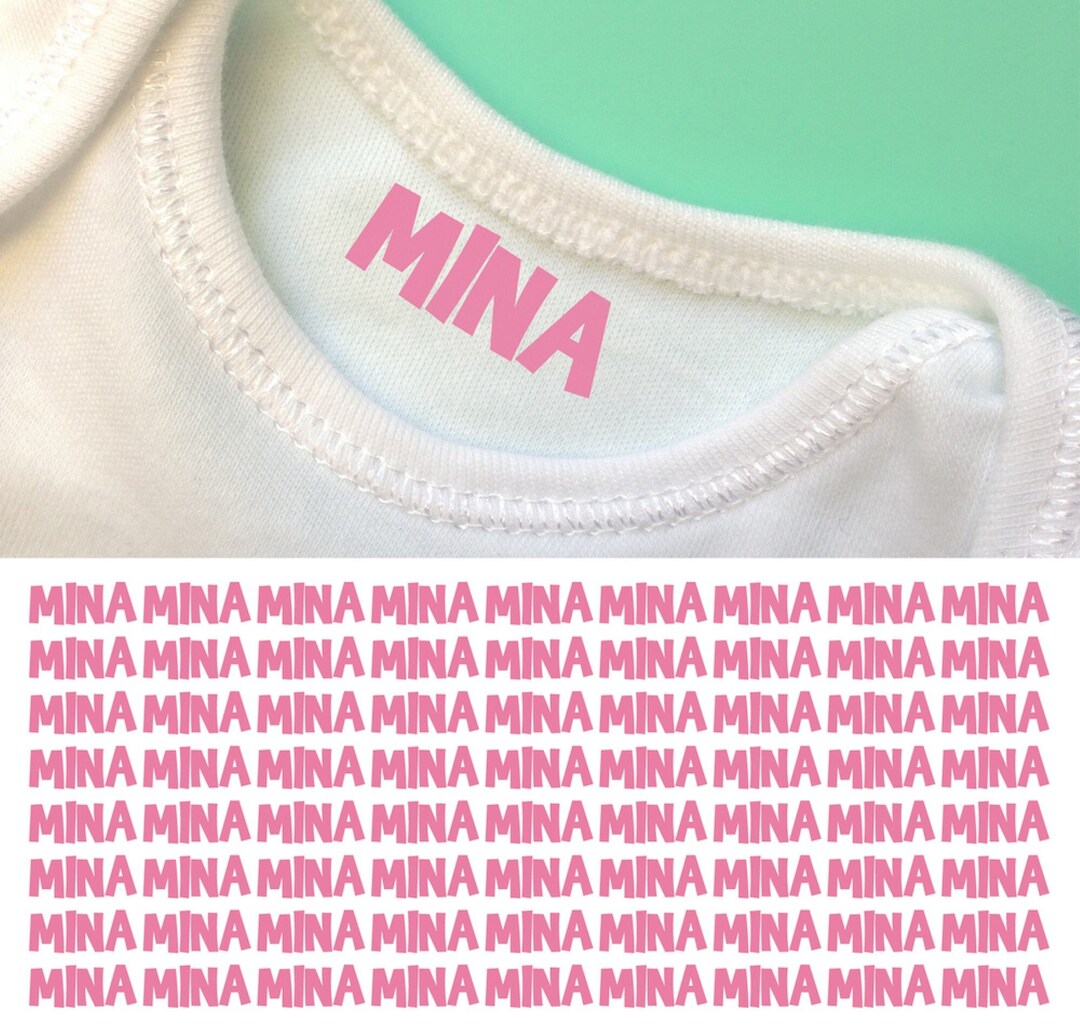 HTV Vinyl Names, Iron on Name Tags, HTV Initials - Etsy