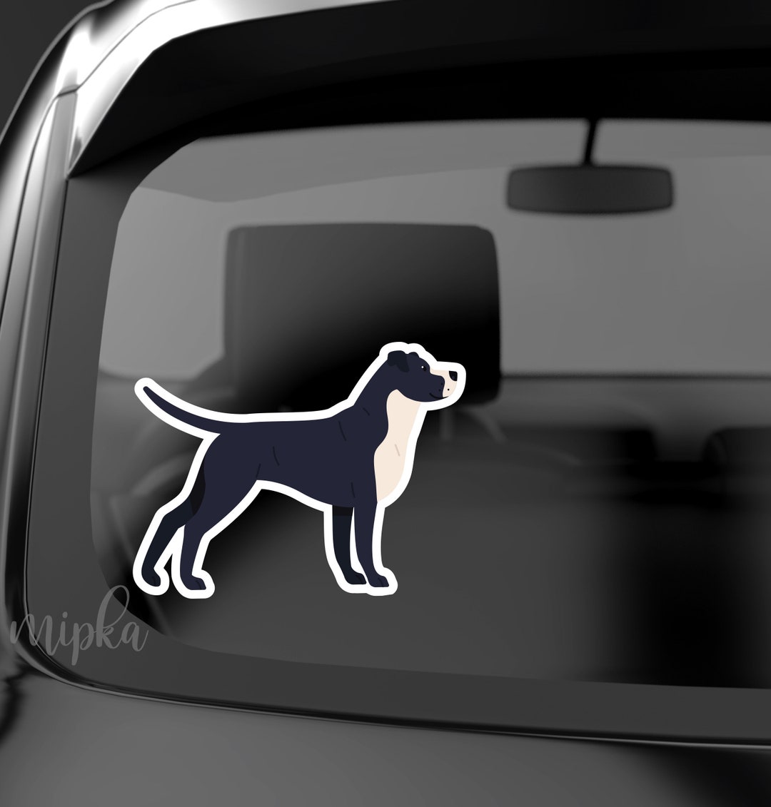 American Pitbull Bumper Sticker, Dog on Board - Etsy