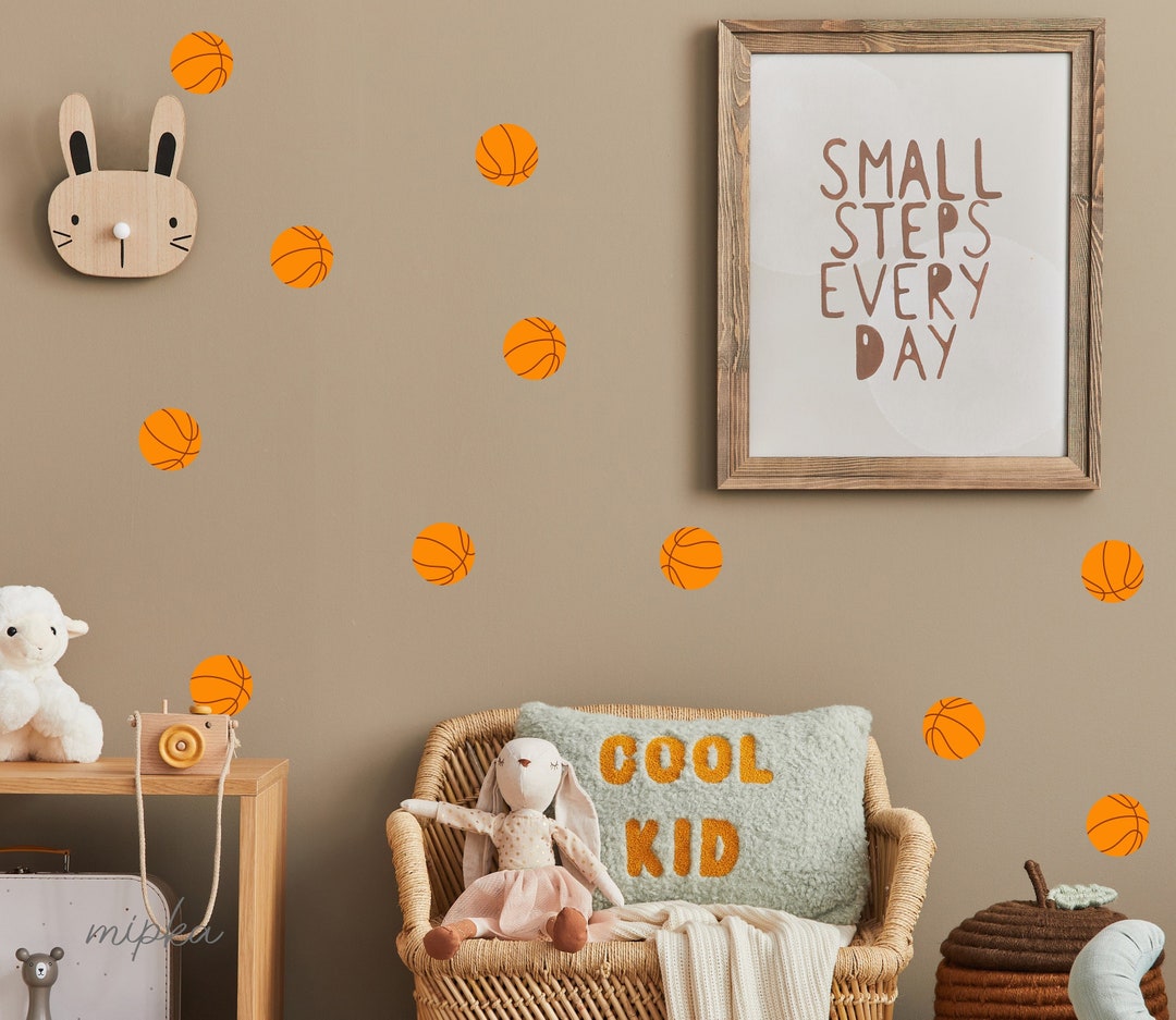 Basketball Decals - Basketball Balls Stickers, Sport Nursery - Etsy