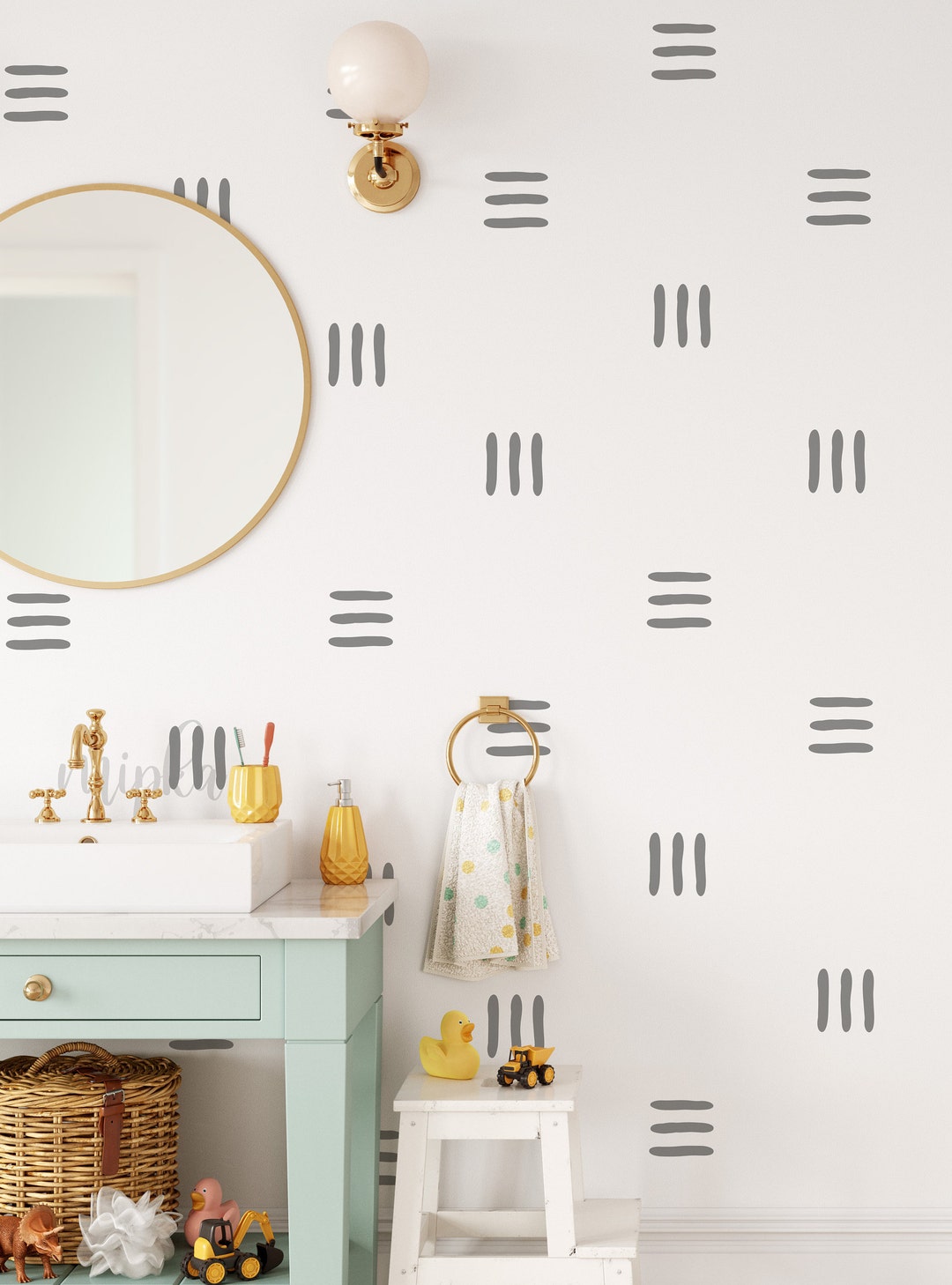 Line Wall Decals, Line Group Decals, Hand Drawn Choose Your Color - Etsy