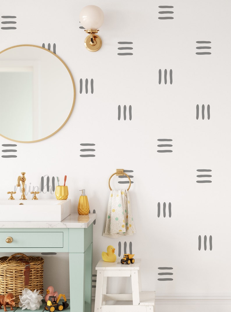 Line Wall Decals Line Group Decals Hand Drawn Choose Your | Etsy