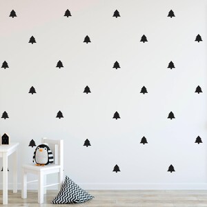 Pine Tree Decals - Choose Your Color, Pine Decals, Monochrome Wall ...