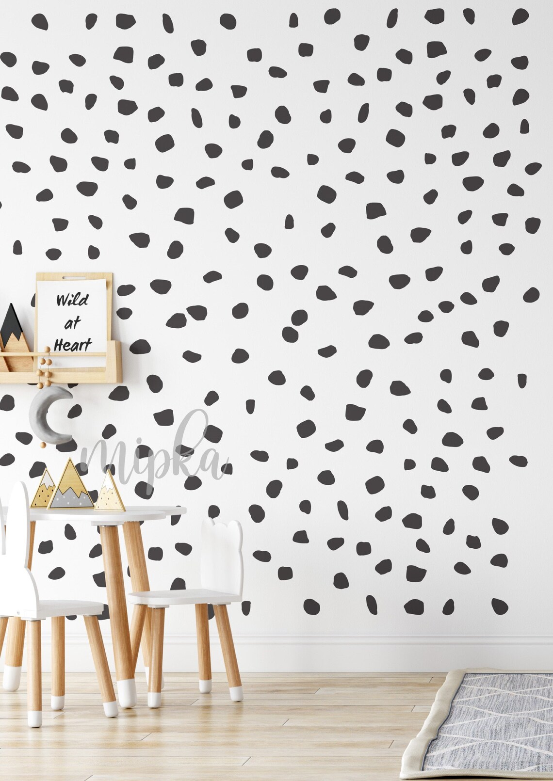 Handdrawn Polka Dots Decals Choose Your Color Dalmatian - Etsy