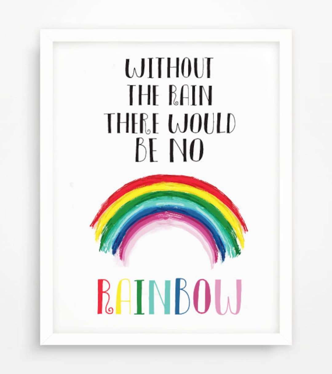 Without the Rain There Would Be No Rainbow Print Instant Download PDF ...