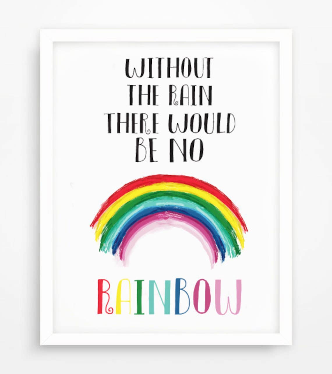 Without the Rain There Would Be No Rainbow Print Instant Download PDF ...