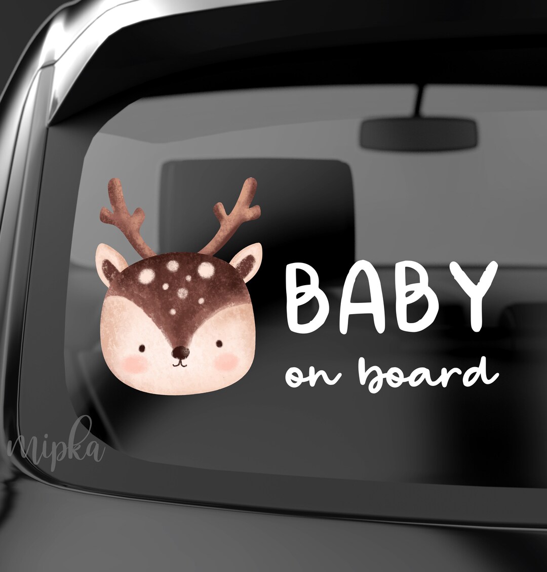 Personalized Boho Deer Baby on Board Sticker/decal - Etsy