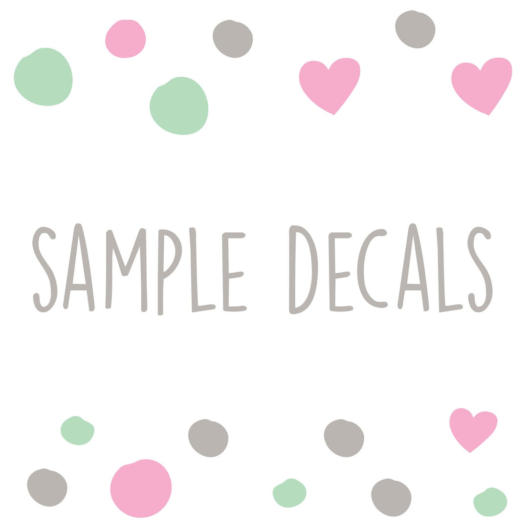 Sample Decals - Etsy