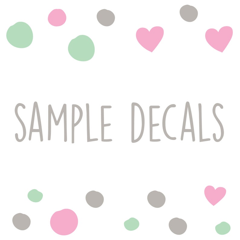Sample Decals - Etsy