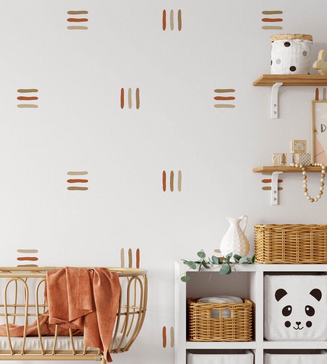Colorful Line Wall Decals, Line Group Decals, Hand Drawn Choose Your ...