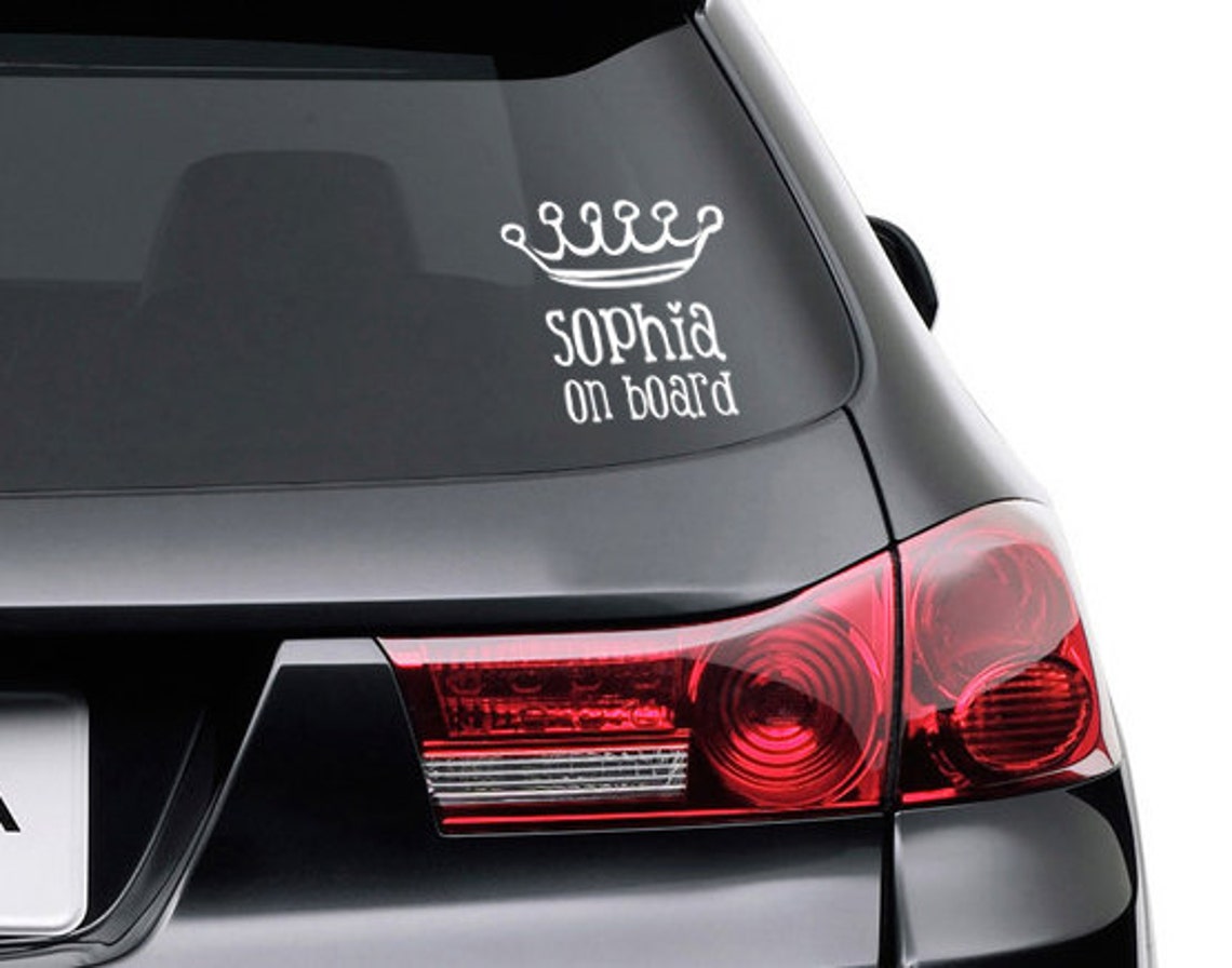 Customized Baby on Board Sticker/decal for a Girl With Name - Etsy