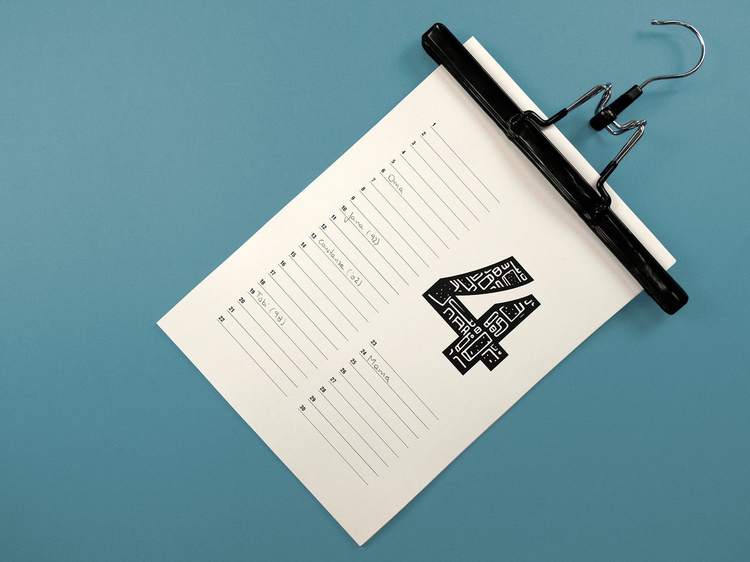 Birthday Calender numbers - Etsy