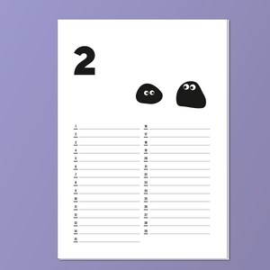 Printable Download A4 – Calendar Blobs – Design - Etsy
