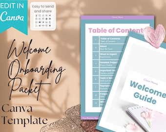 New Employee Welcome Packet Canva Template Onboarding Packet Handbook HR New Hire Booklet ...