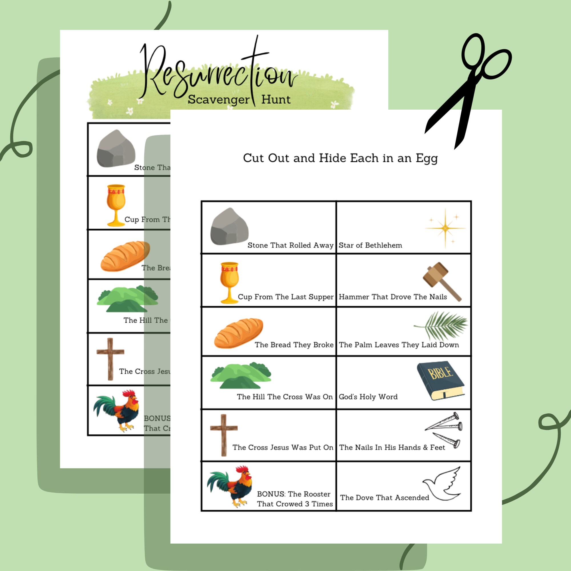 Resurrection Scavenger Hunt Printable Sunday School Resurrection ...