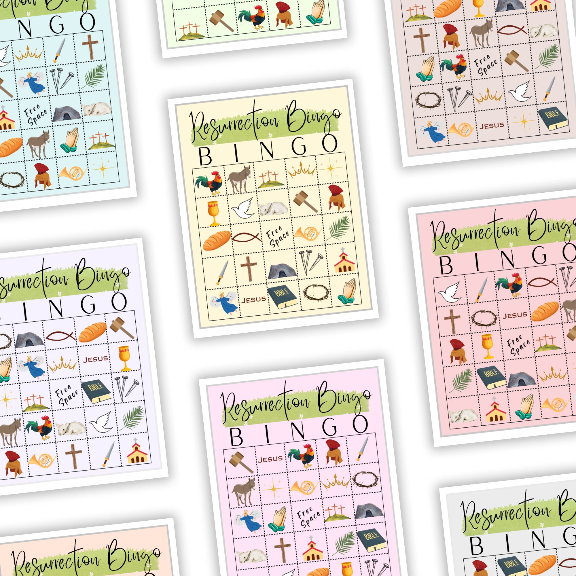 Resurrection Bingo Game Printable Sunday School Resurrection Bingo Game ...