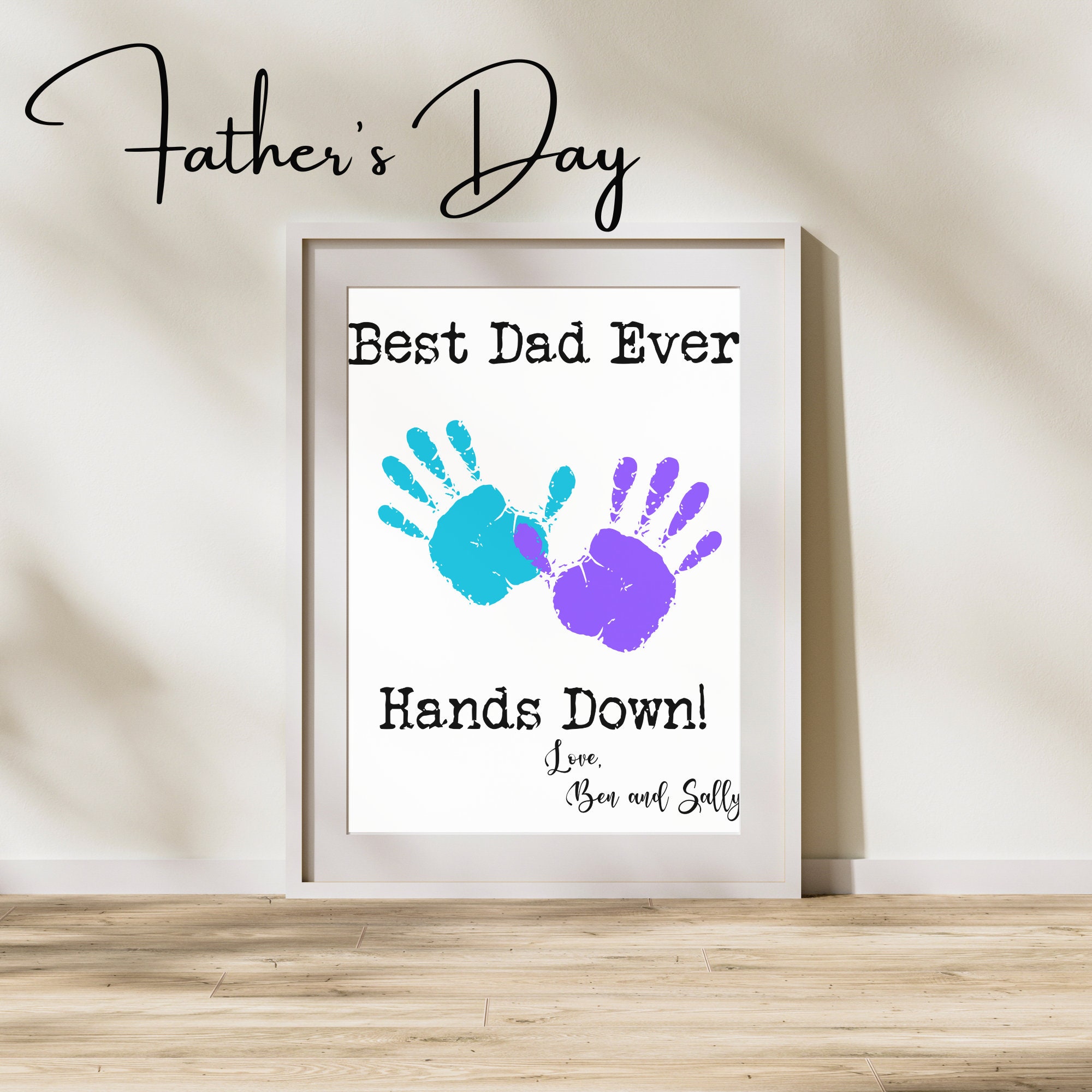 Best Daddy Ever Handprint Sign DIY Childrens Gift Fathers Day Gift DIY ...