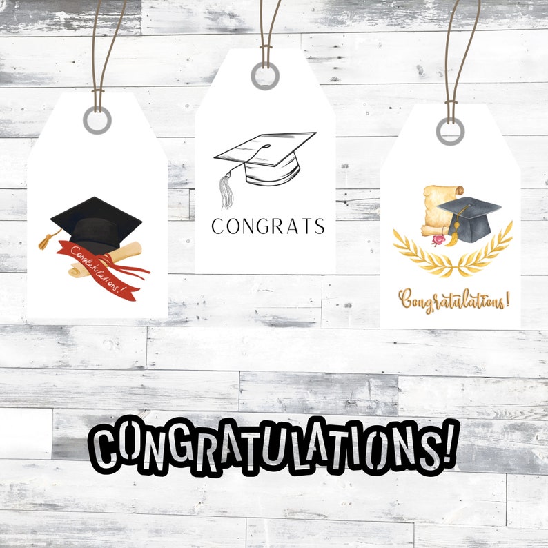 Graduation Gift Tags Graduation Tags Graduation Favors Tags ...