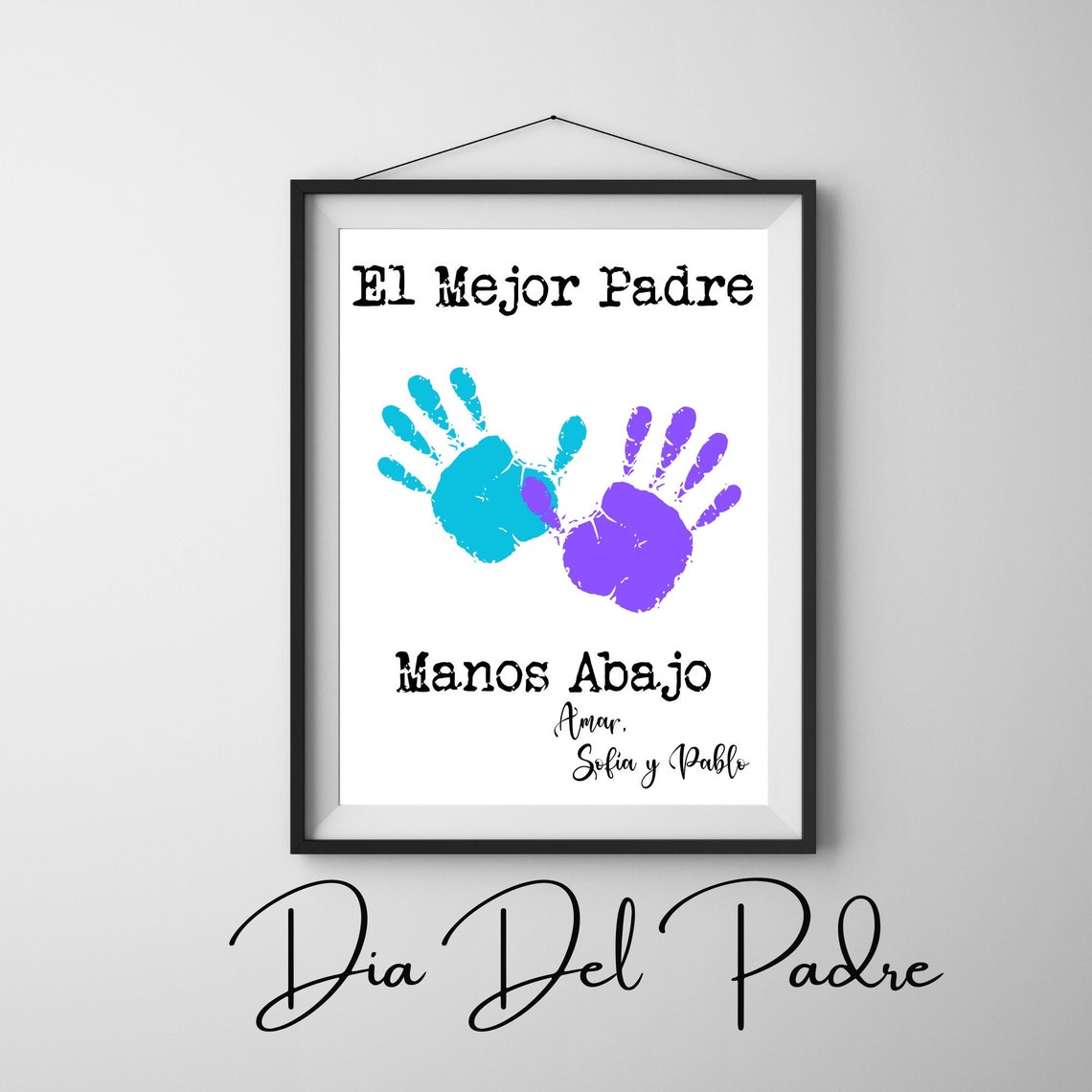 Spanish Fathers Day Handprint Feliz Día Del Padre Spanish Dad Gift ...