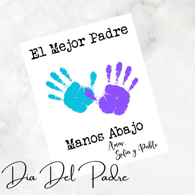 Spanish Fathers Day Handprint Feliz Día Del Padre Spanish Dad Gift ...