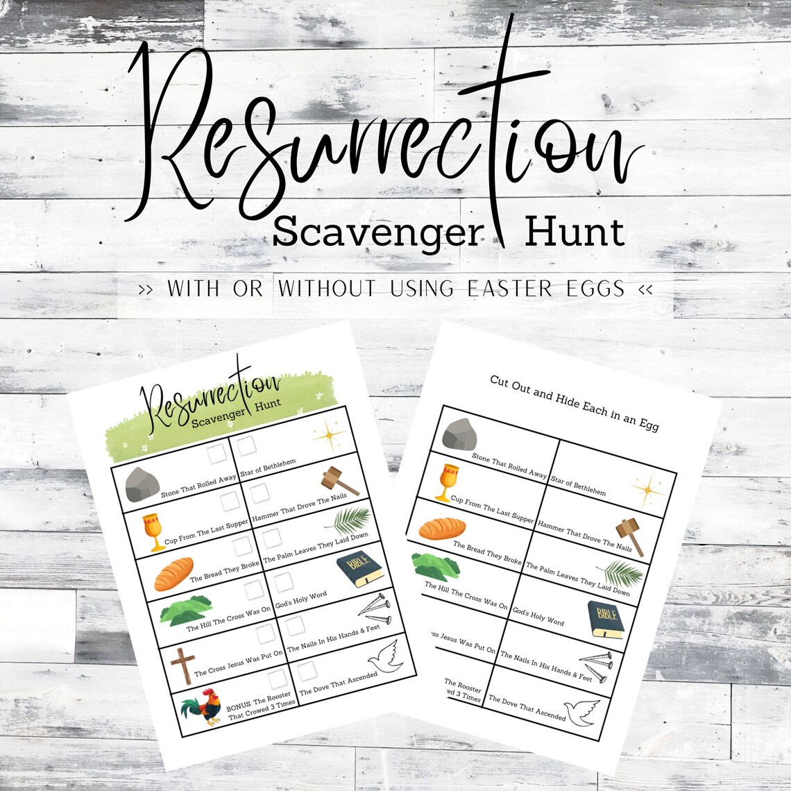 Resurrection Scavenger Hunt Printable Sunday School Resurrection ...