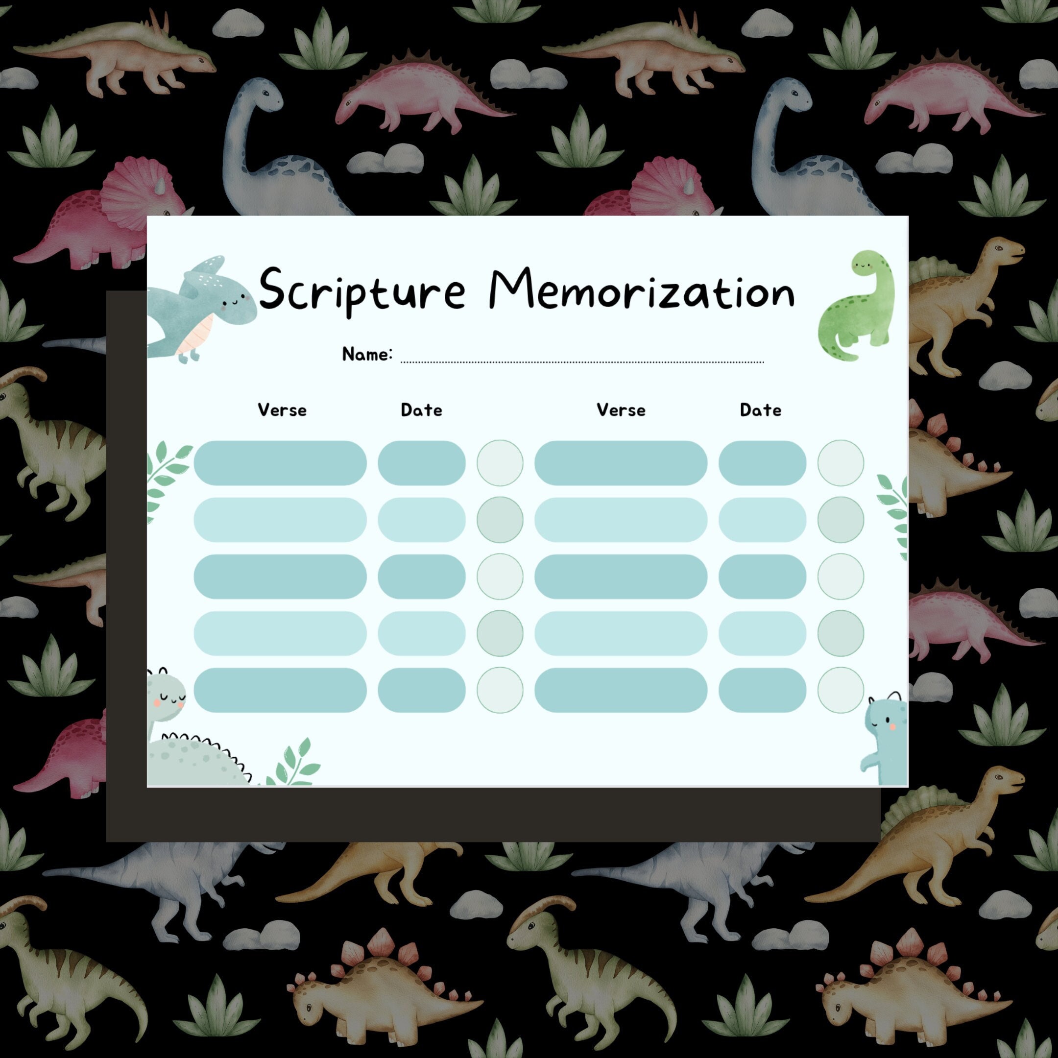 Kids Scripture Chart Children's Bible Verse Memory Chart Best Memory ...