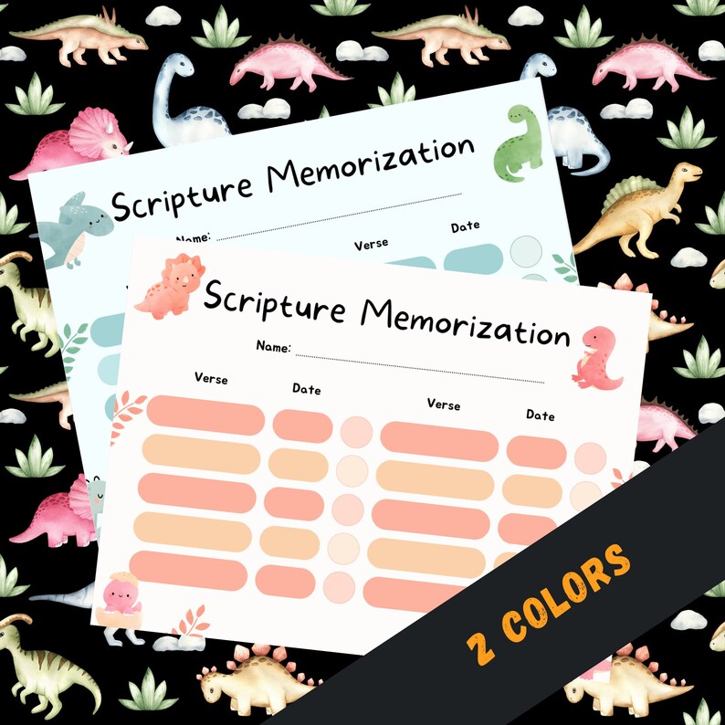 Kids Scripture Chart Children's Bible Verse Memory Chart Best Memory ...
