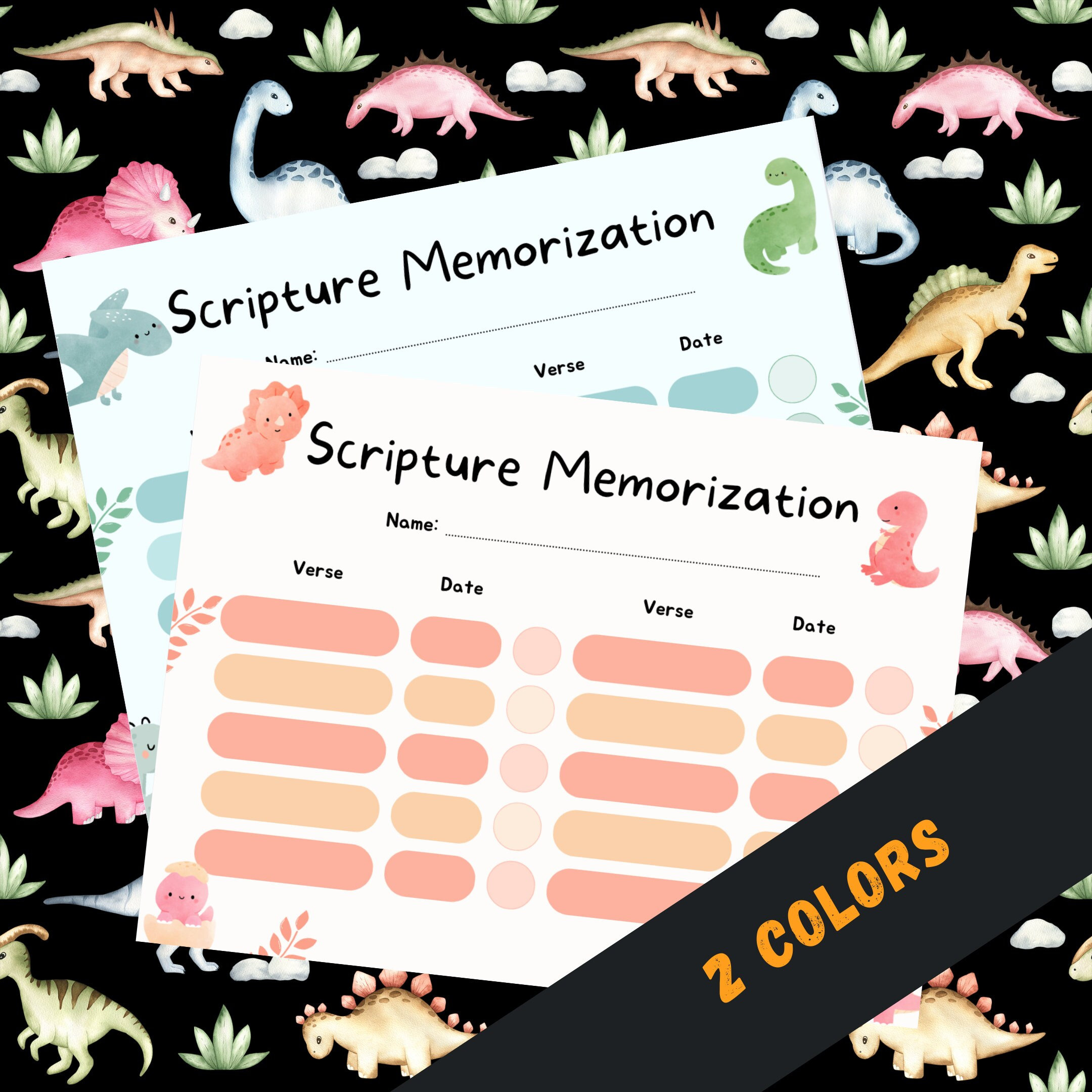 Kids Scripture Chart Children's Bible Verse Memory Chart Best Memory ...