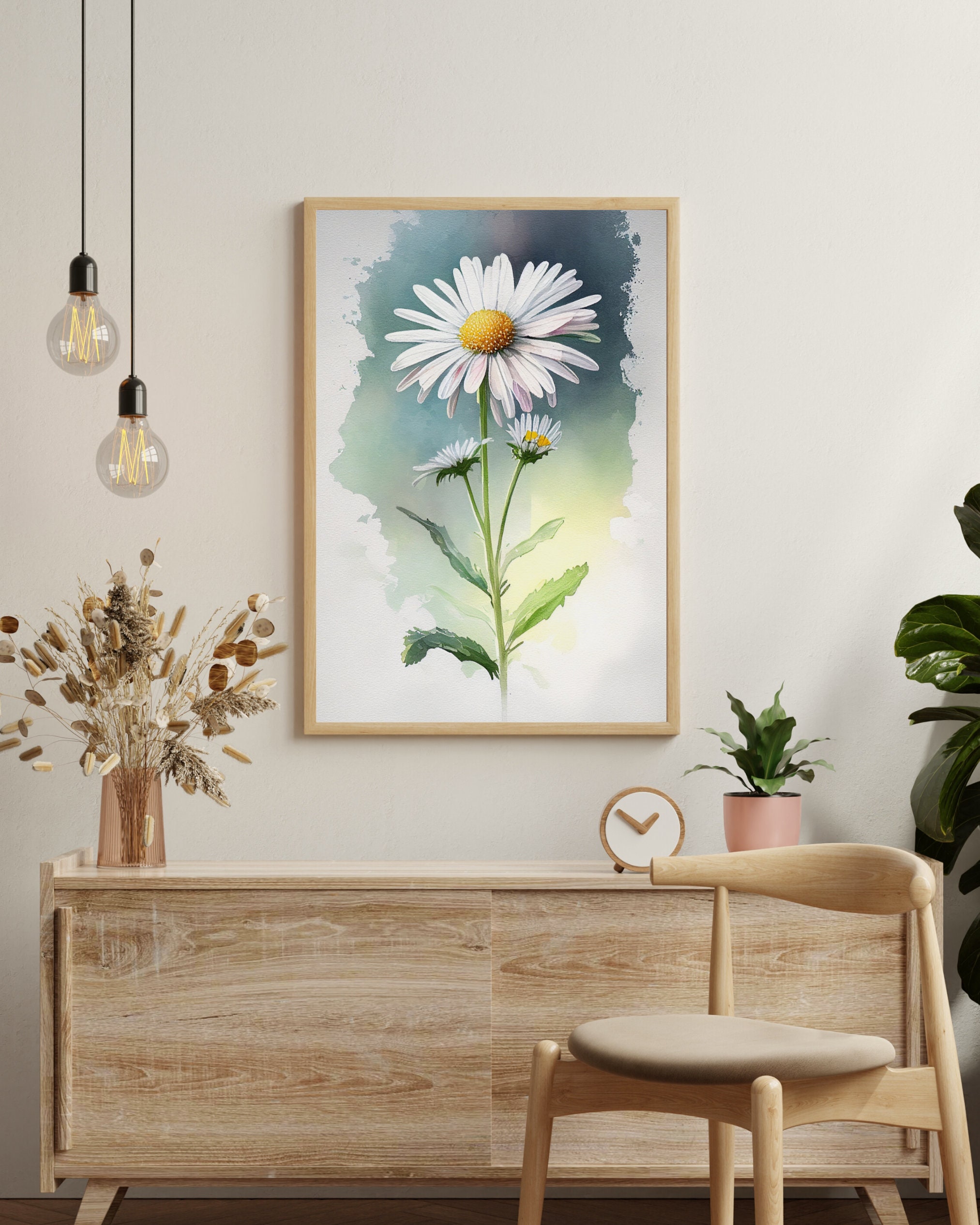 Daisy Wall Art Daisy Art Daisy Art Print 30th Birthday Gift for Her ...