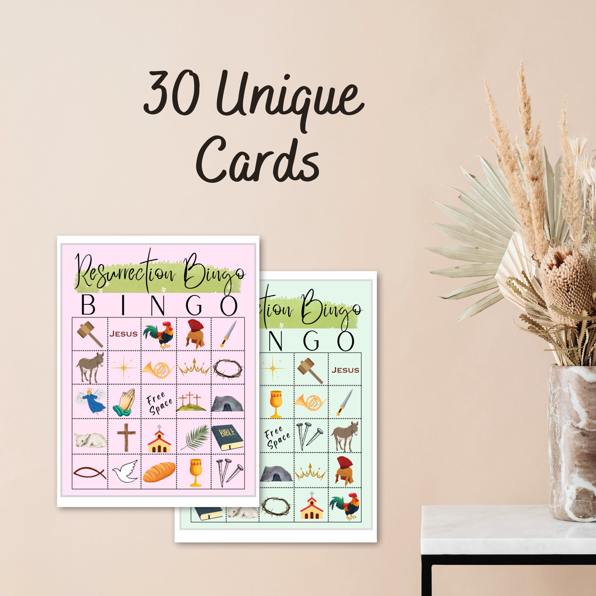 Resurrection Bingo Game Printable Sunday School Resurrection Bingo Game ...