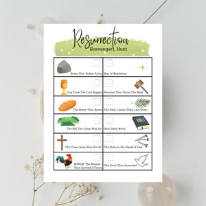 Resurrection Scavenger Hunt Printable Sunday School Resurrection ...