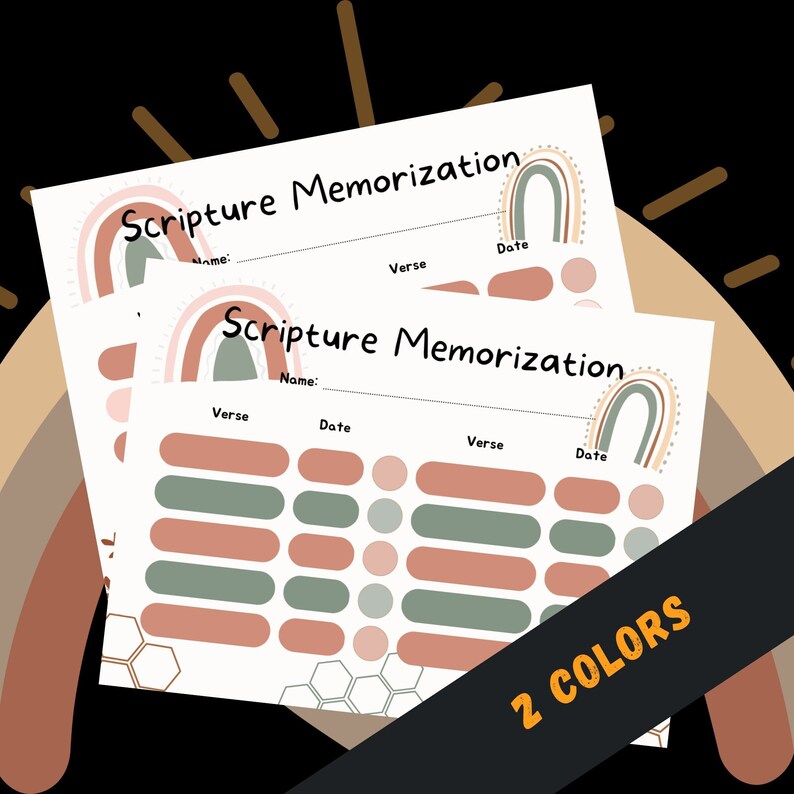 Kids Scripture Chart Children's Bible Verse Memory Chart Best Memory ...