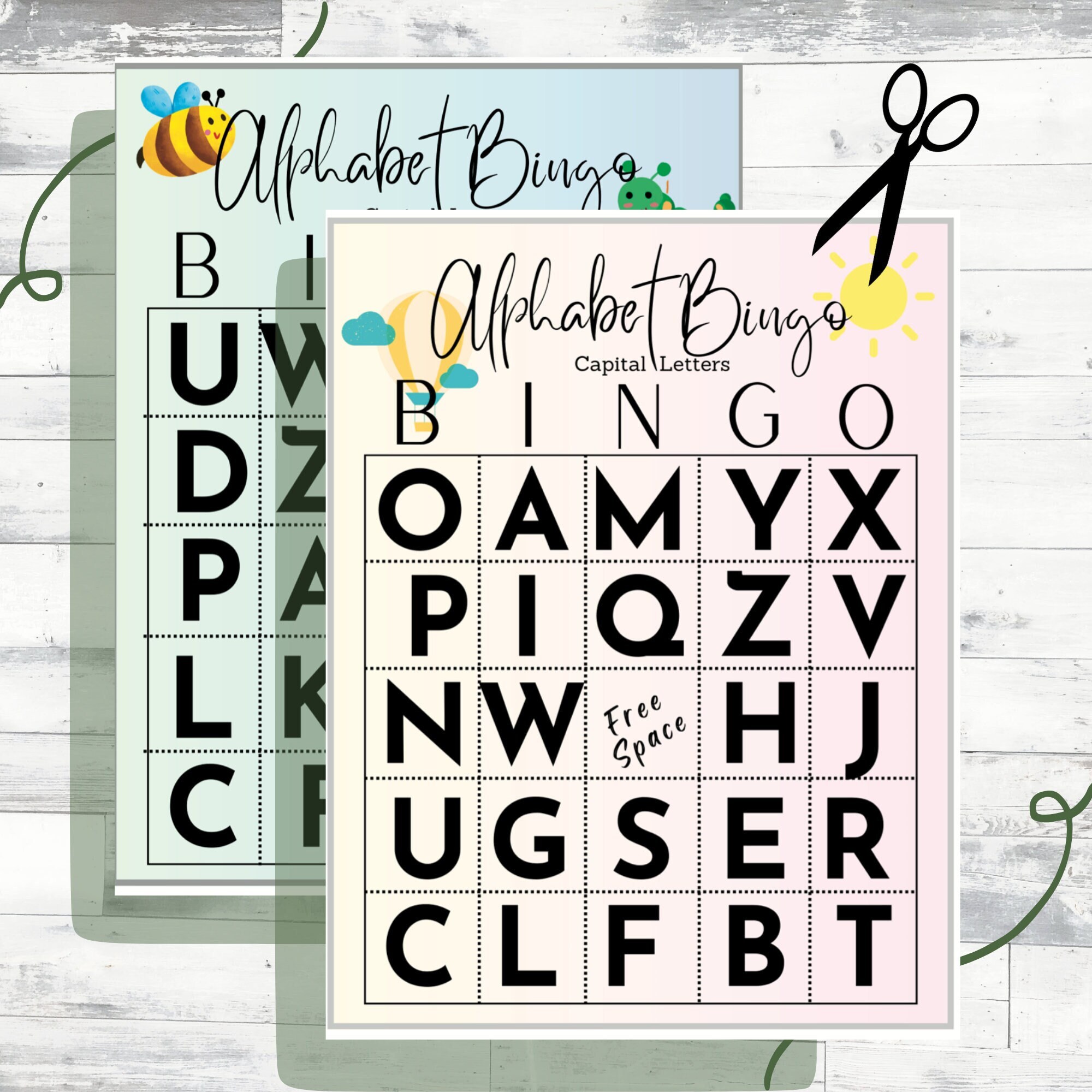 Alphabet Bingo Game Printable Preschool Alphabet Bingo School Party ...
