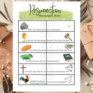 Resurrection Scavenger Hunt Printable Sunday School Resurrection ...