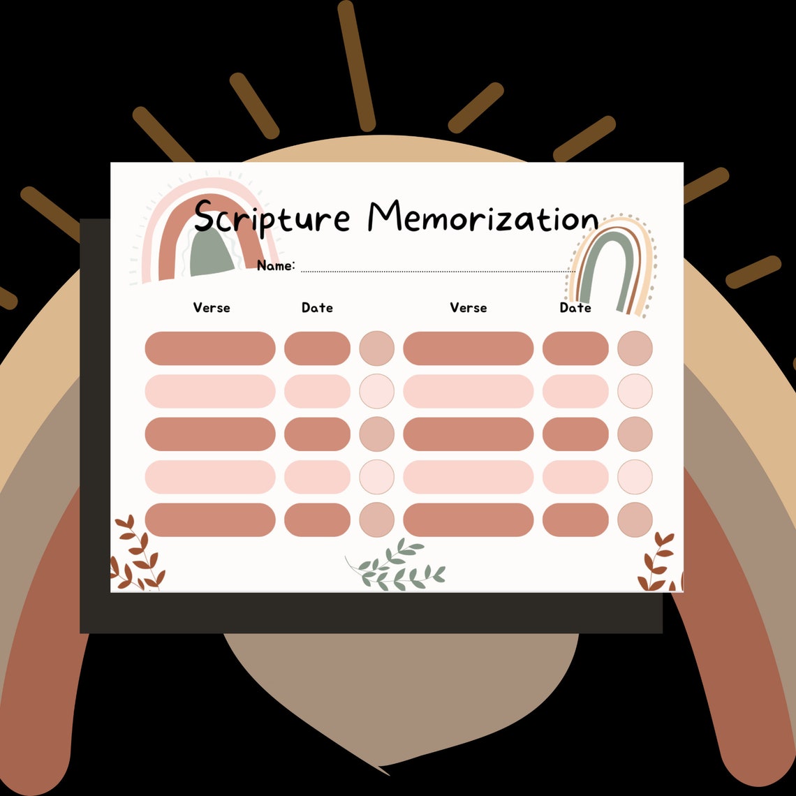 Kids Scripture Chart Children's Bible Verse Memory Chart Best Memory ...