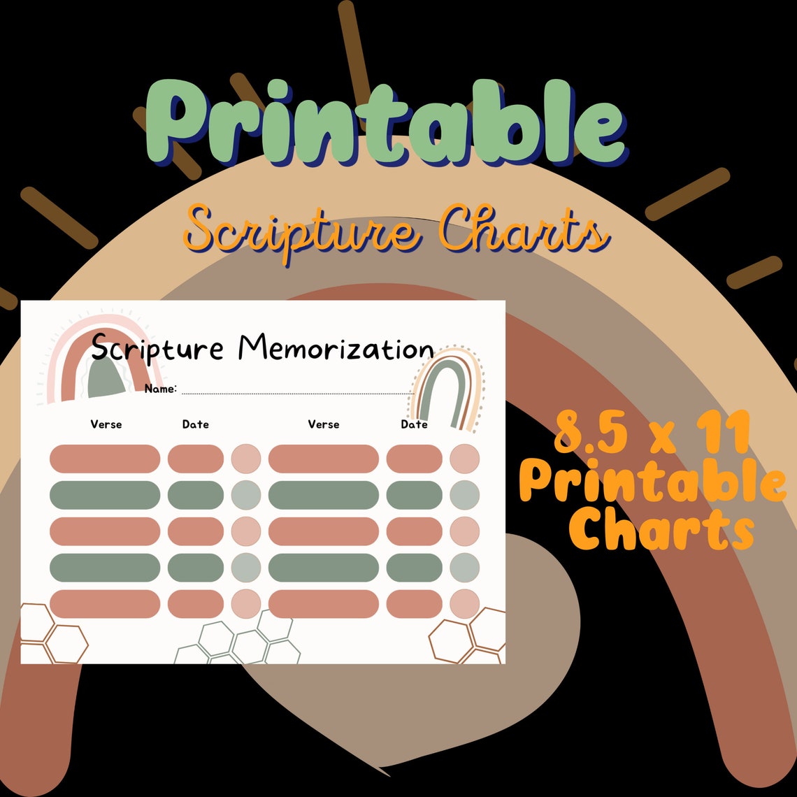 Kids Scripture Chart Children's Bible Verse Memory Chart Best Memory ...