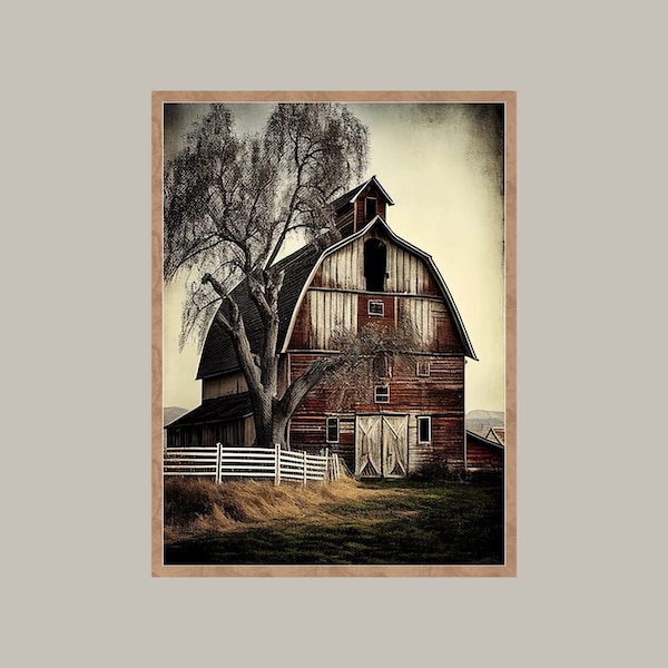 Old Barn Painting - Etsy