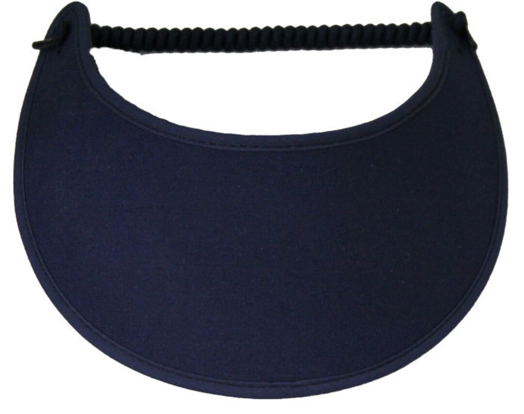 Navy Sun Visor With Fabric Trimmed Edges. - Etsy