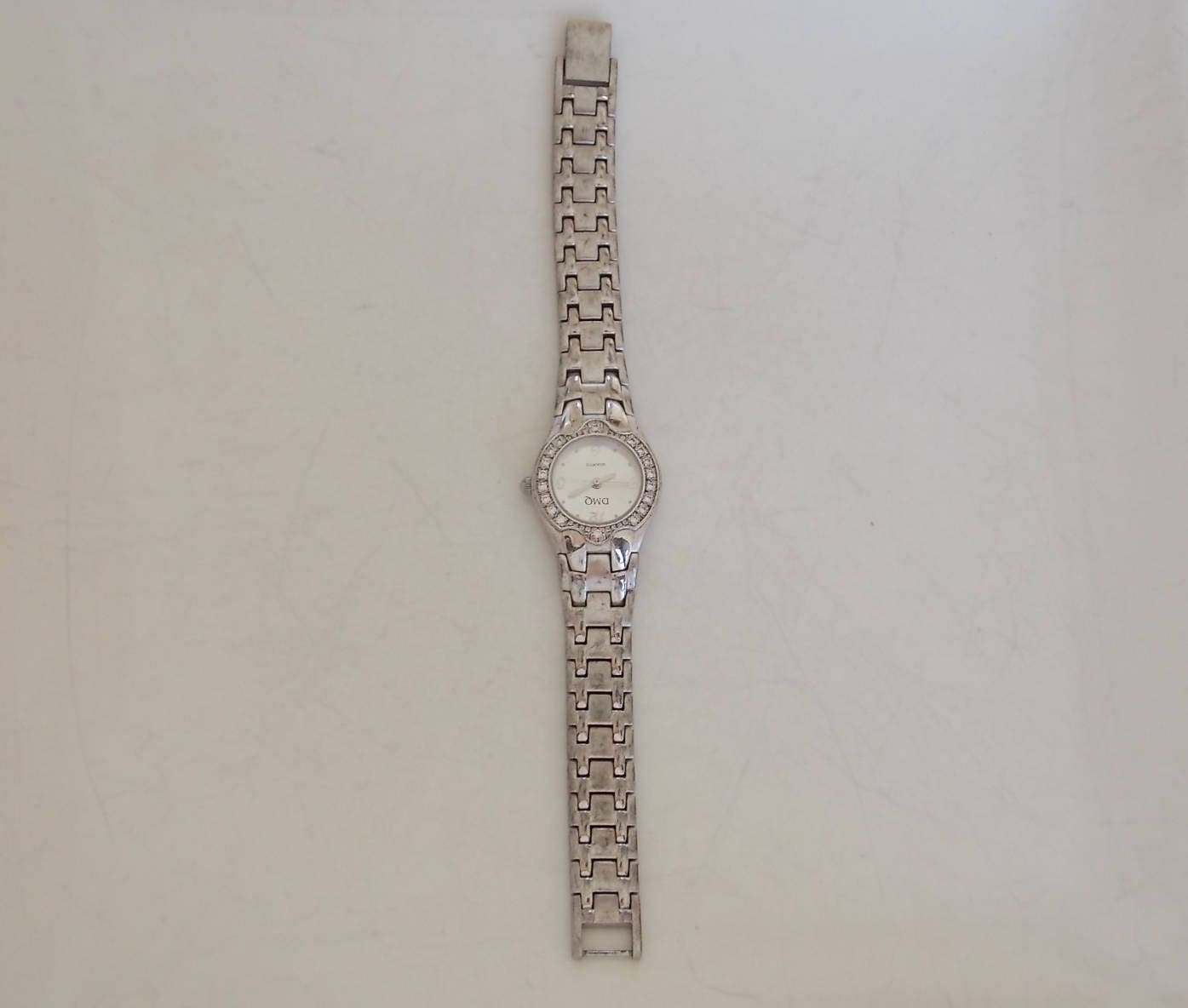 DMQ White Sapphire Ladies Watch With Prong Set Czs - Etsy Canada