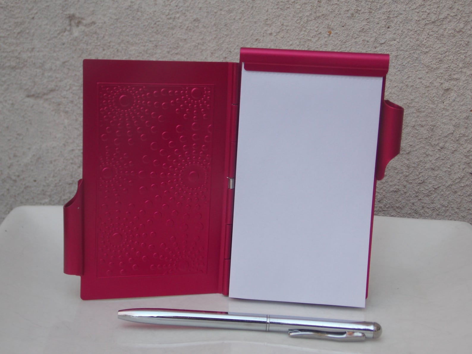 SET OF THREE Ultra Thin Metal Note Pad Holder With Pen, in Jeweled ...