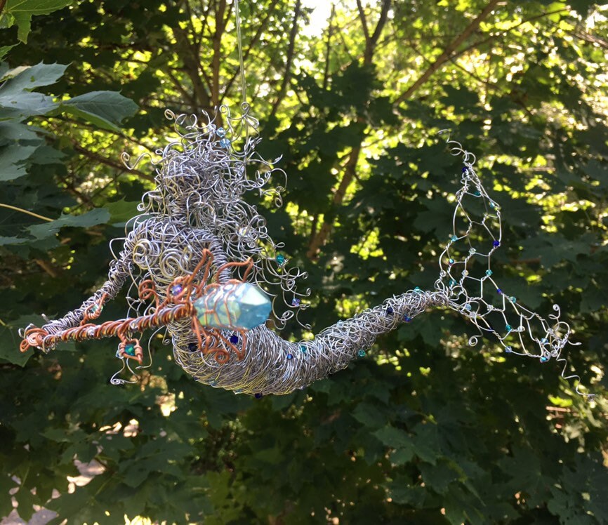 Beauty of the Sea Mermaid Stainless Steel Wire Sculpture... CUSTOM ...