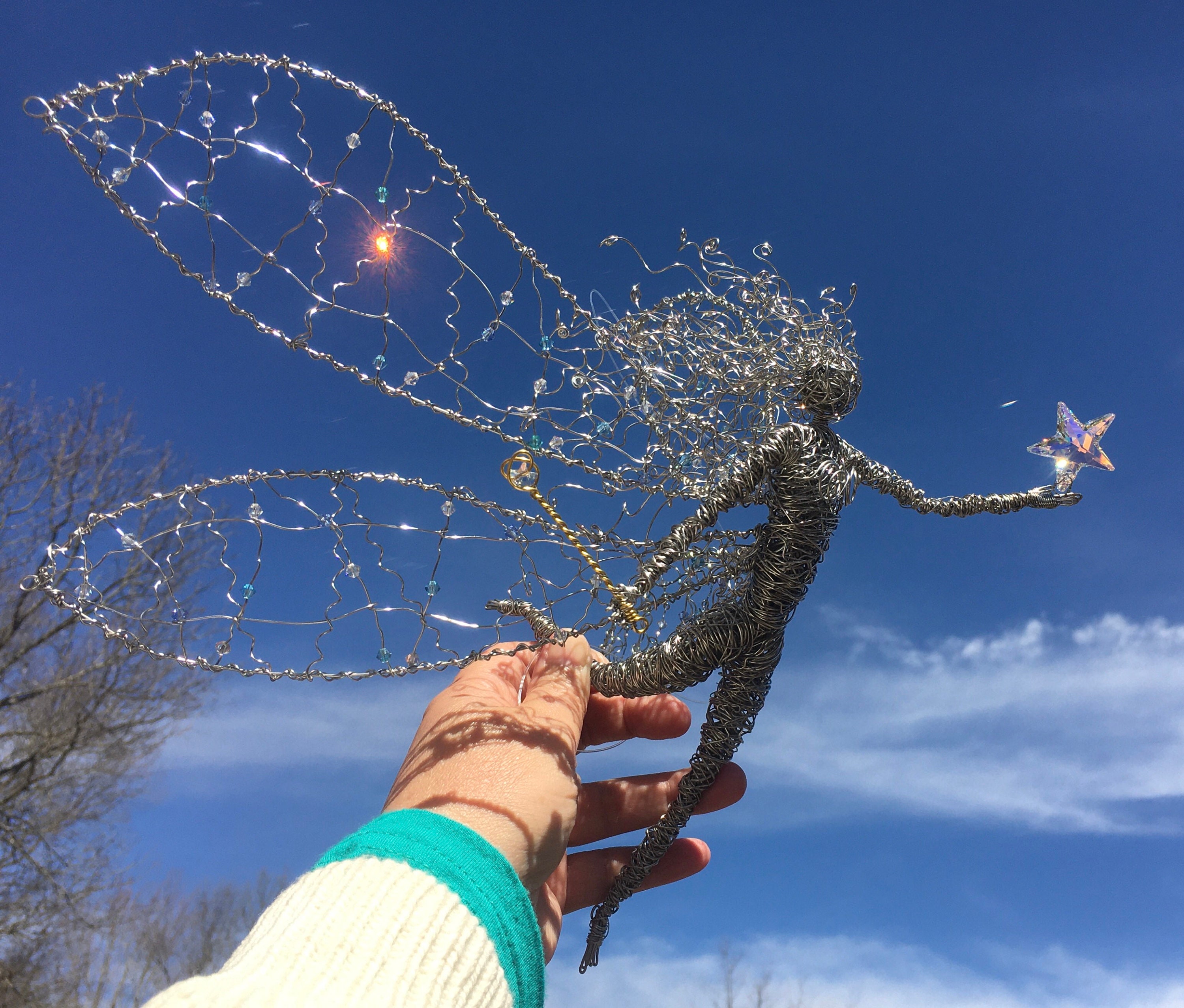 Friend of the Forest Faerie Stainless Steel Wire Sculpture... | Etsy