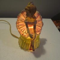 Vintage 1960s CHALKWARE Lady Lamp 0724 - Etsy
