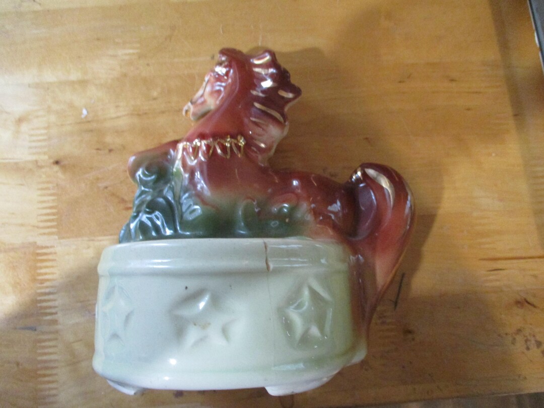 Lot In/ Vintage Prancing Circus Horse Pocket Planter Pot, - Etsy