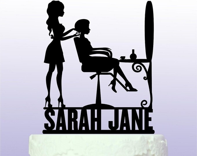 Personalised Hairdressing Cake Topper - Etsy