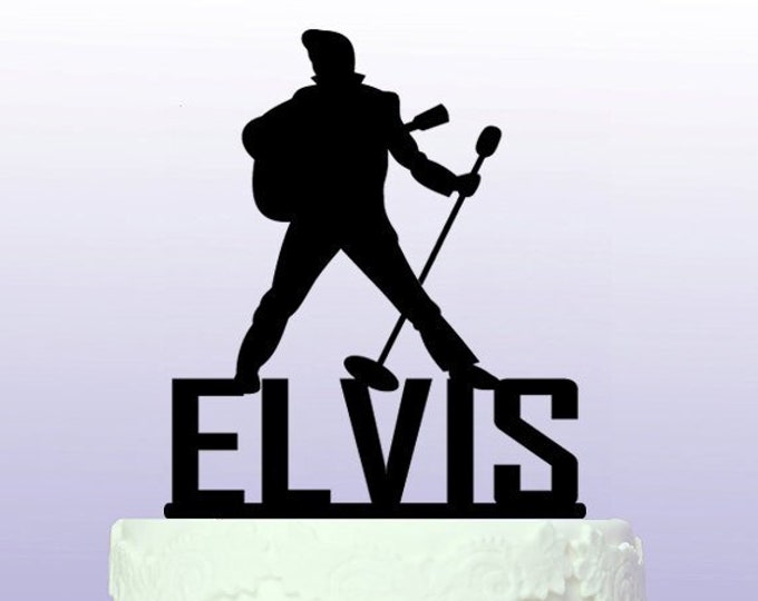 Personalised Elvis Cake Topper - Etsy