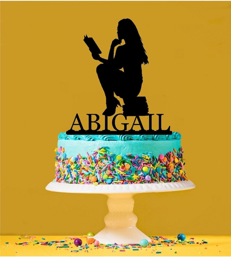 Personalised Bookworm Cake Topper | Etsy