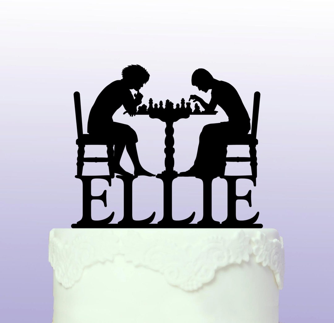 Personalised Chess Cake Topper - Etsy