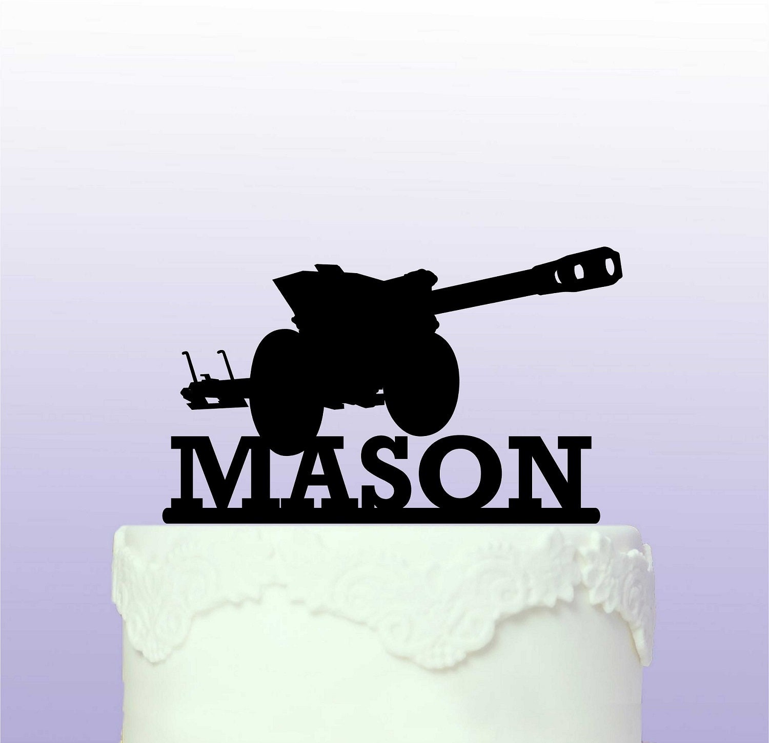 Personalised Field Gun Cake Topper - Etsy