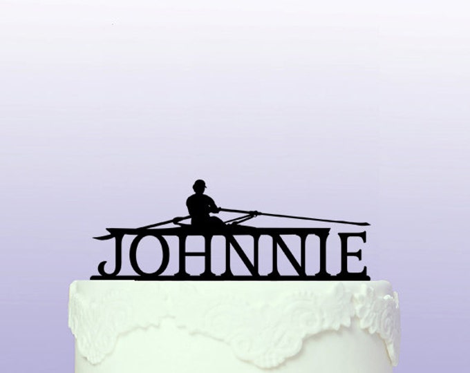 Personalised Rowing Cake Topper - Etsy